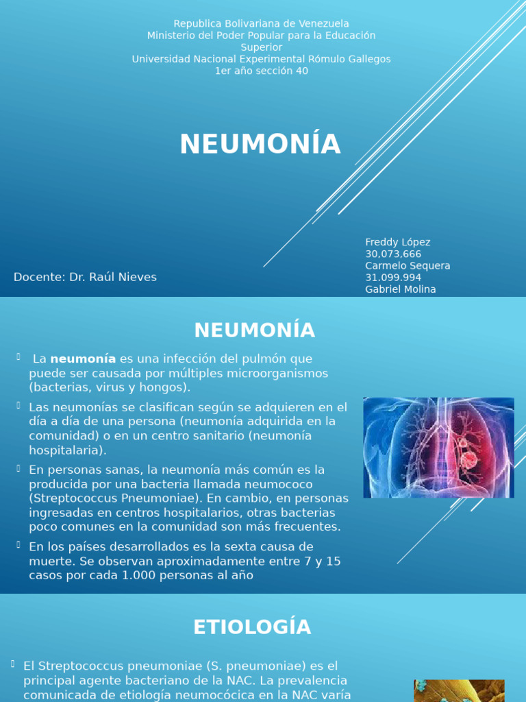 Neumonía: Causas, Síntomas y Tratamiento | PDF | Neumonía | Medicina ...
