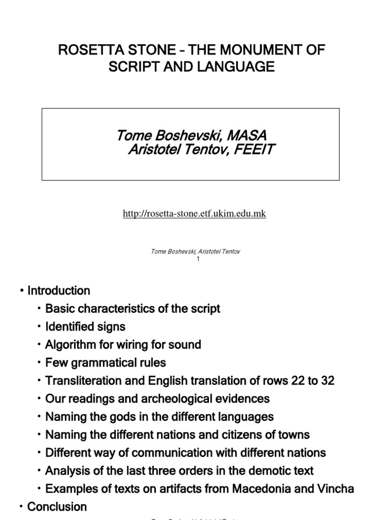 The Rosetta Stone: Deciphering an Ancient Egyptian Hieroglyphic Script ...
