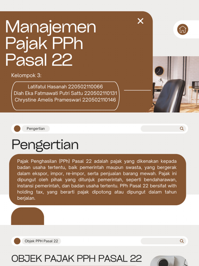 Kel 3 - Manajemen Pajak PPH Pasal 22 | PDF