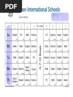 Timetable AlRowad International Schools, KSA, Riyadh 3 | PDF