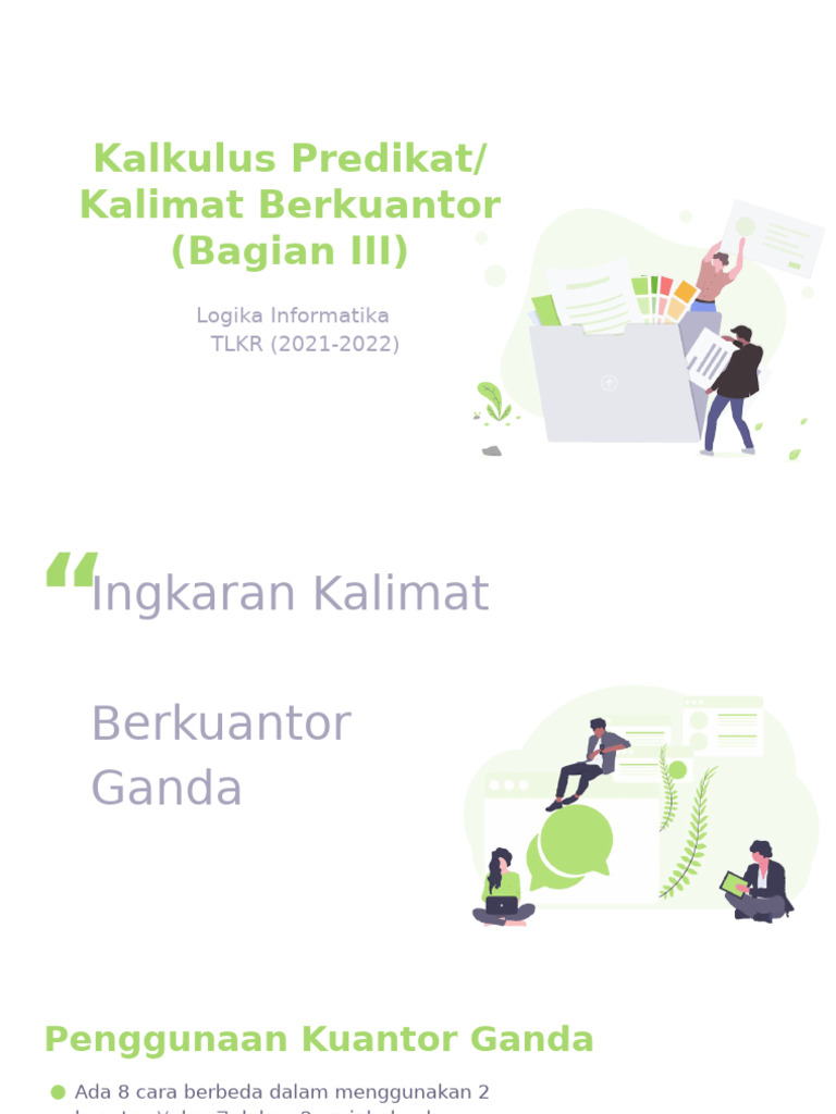 Week 13 Kalkulus Predikat Kalimat Berkuantor (Bagian IV) Ingkaran ...