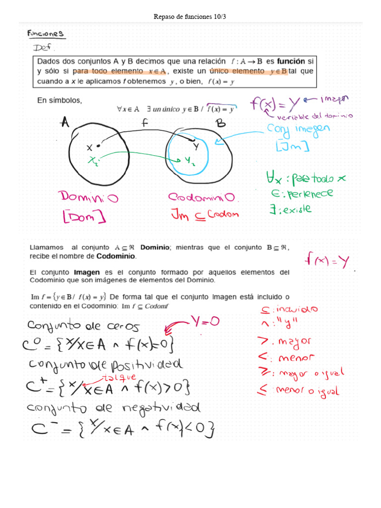 Repaso de Funciones 10-3 (NB) | PDF