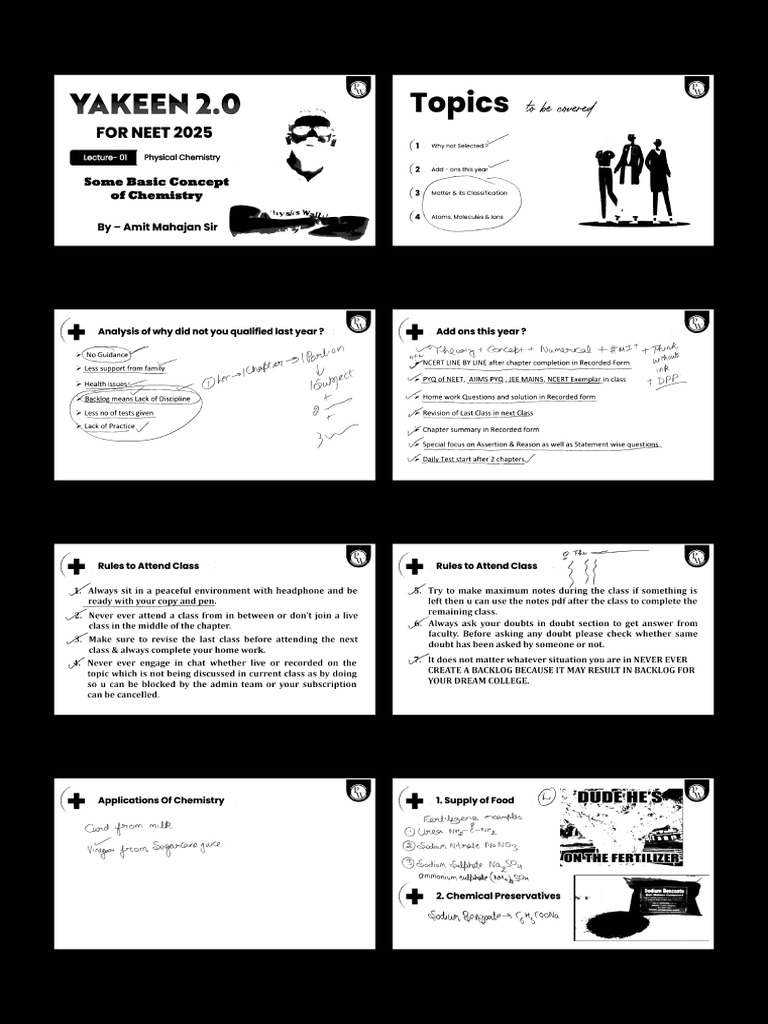 Some Basic Concepts of Chemistry 01 Class Notes Yakeen N - Converted (1 ...