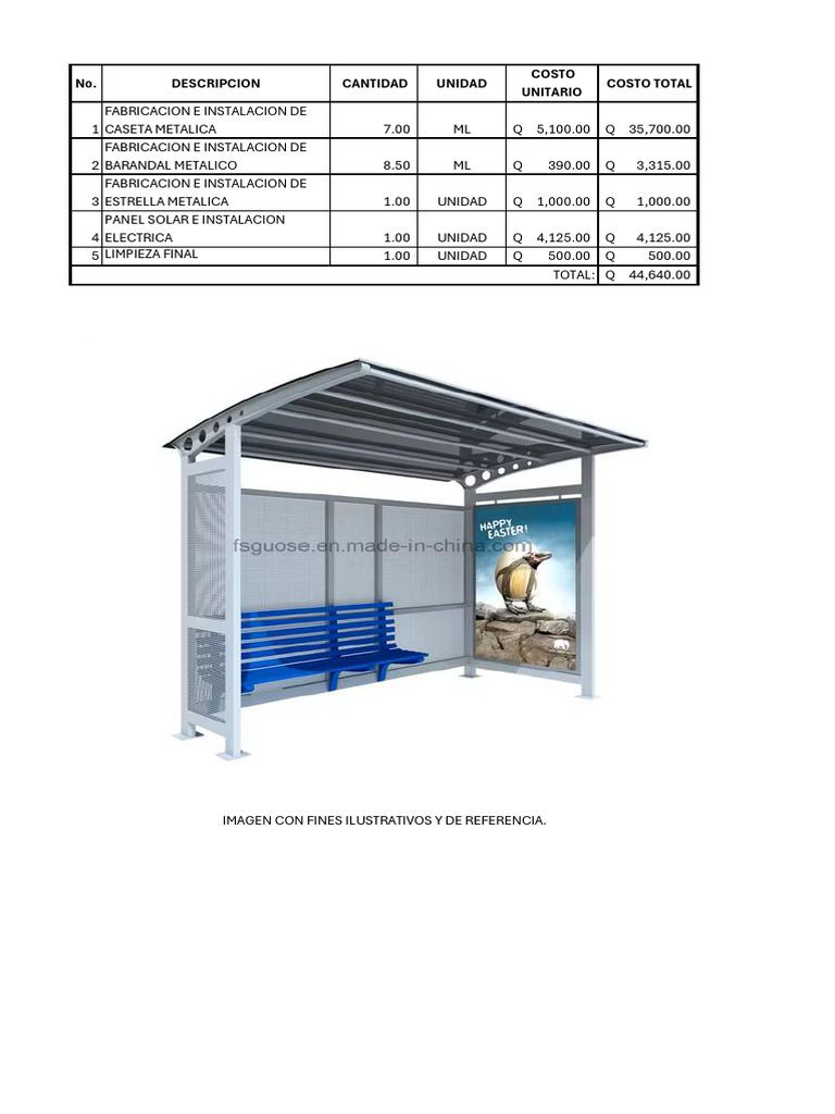 Parada de Bus Metalica | PDF