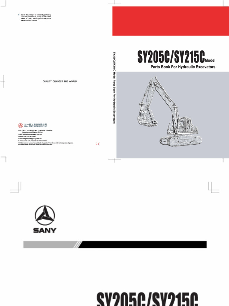 Catalogo de Peças SY205-215C8 | PDF