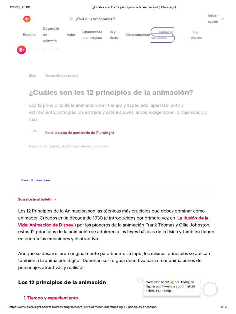 ¿Cuáles Son Los 12 Principios de La Animación? | PDF