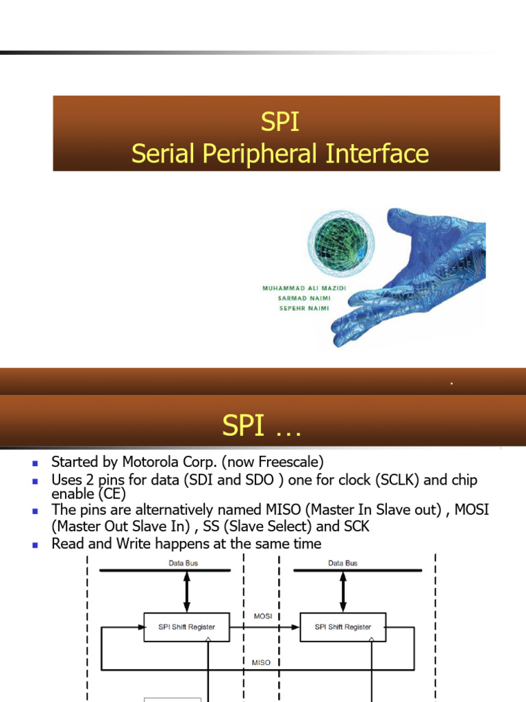 SPI Serial Peripheral Interface: The AVR Microcontroller and Embedded Systems | PDF | Computer ...