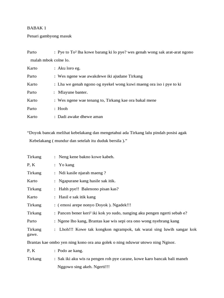 naskah drama bhs jawa | PDF