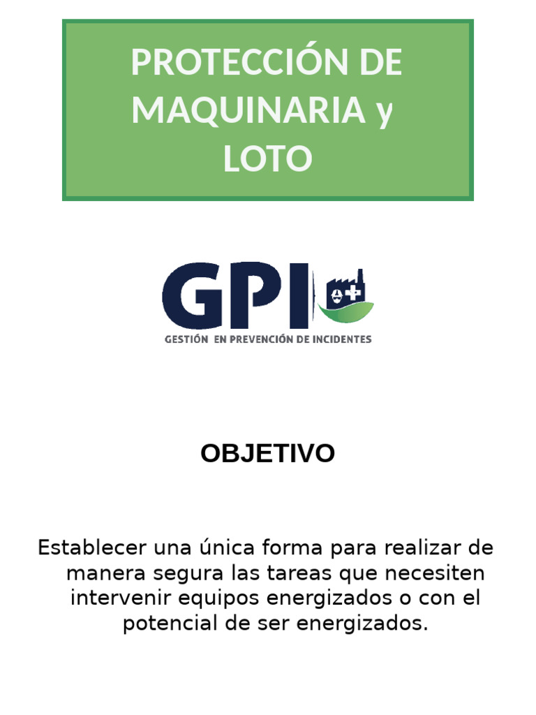 LOTO y Protección Maq | PDF