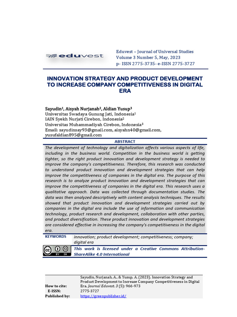 Innovation Strategy and Product Development To Inc | PDF | Internet Of Things | Innovation