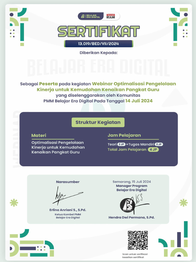 Print - Sertifikat - SYAIFUL BACHRI ABDULLAH, S.PD 2 | PDF