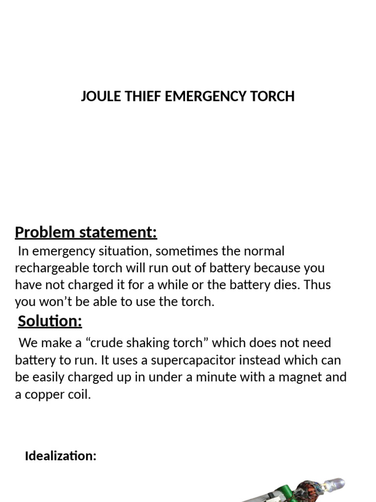 Joule Thief emergency torch | PDF