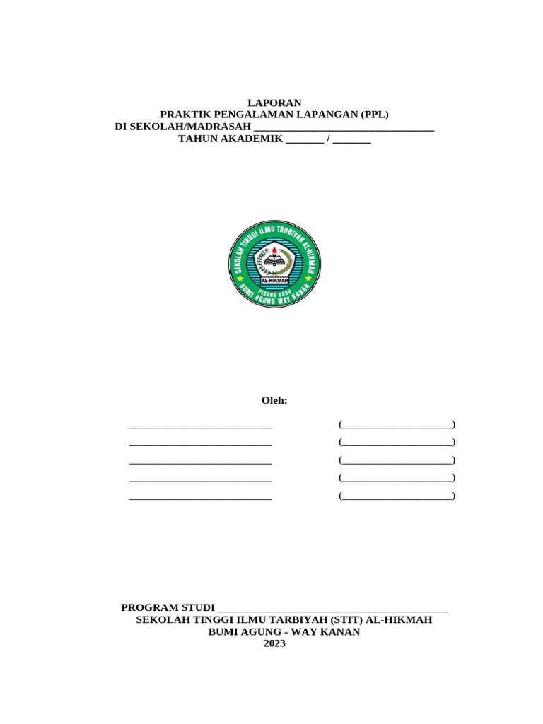 Template Laporan PPL Kelompok | PDF