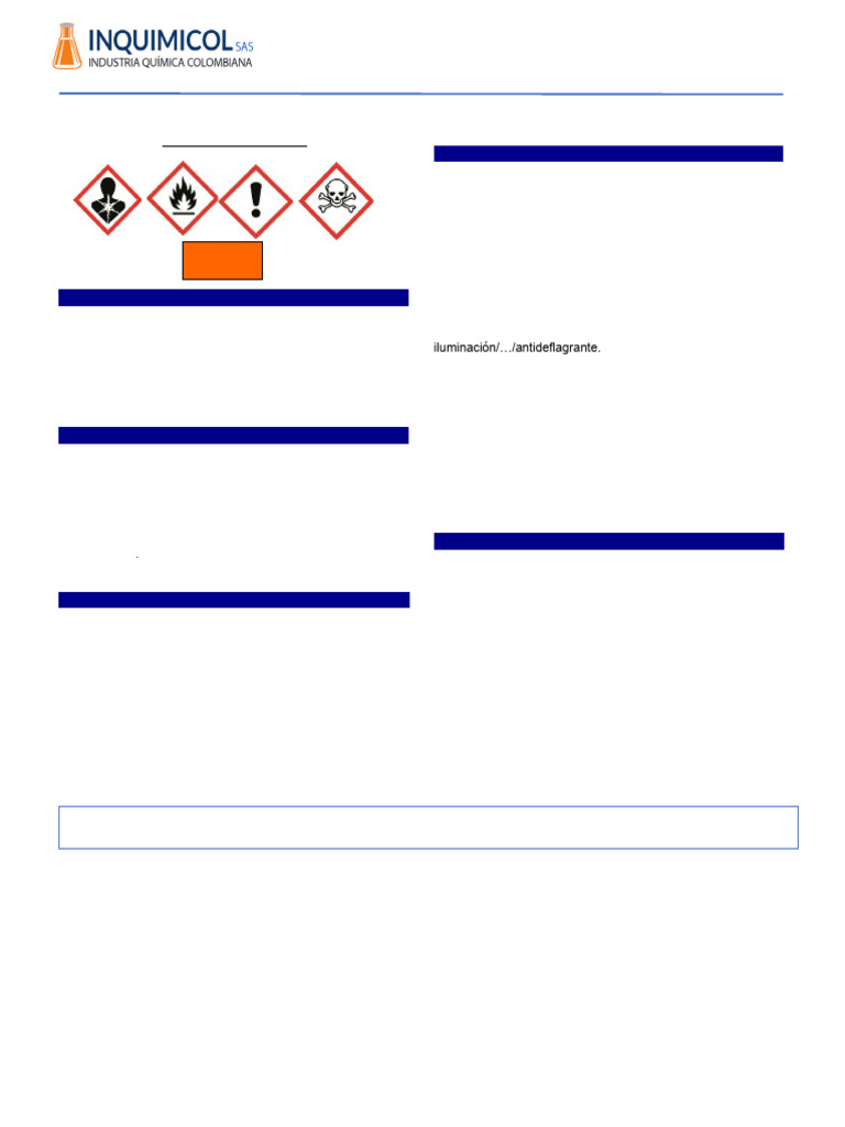 MSDS Thinner Extrafino 1.3 - SGA | PDF | Química