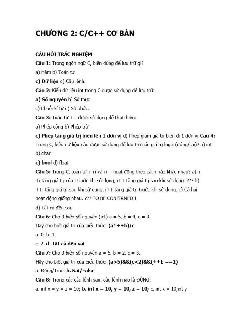 Bai Tap Chuong 2 | PDF