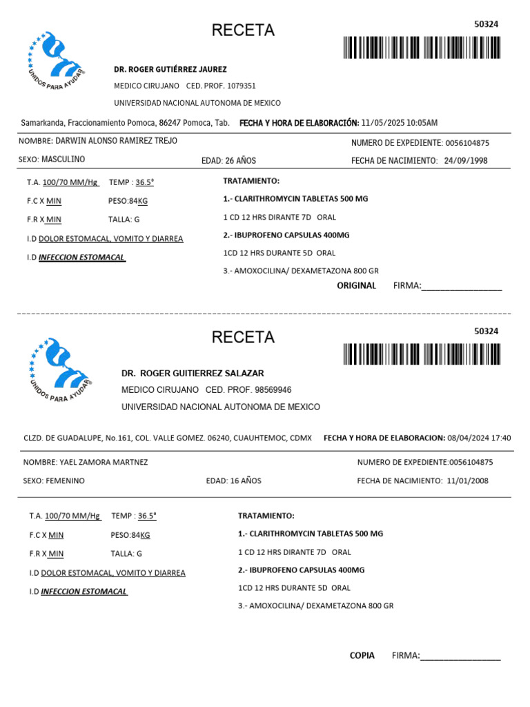 Receta Simi Editable | PDF