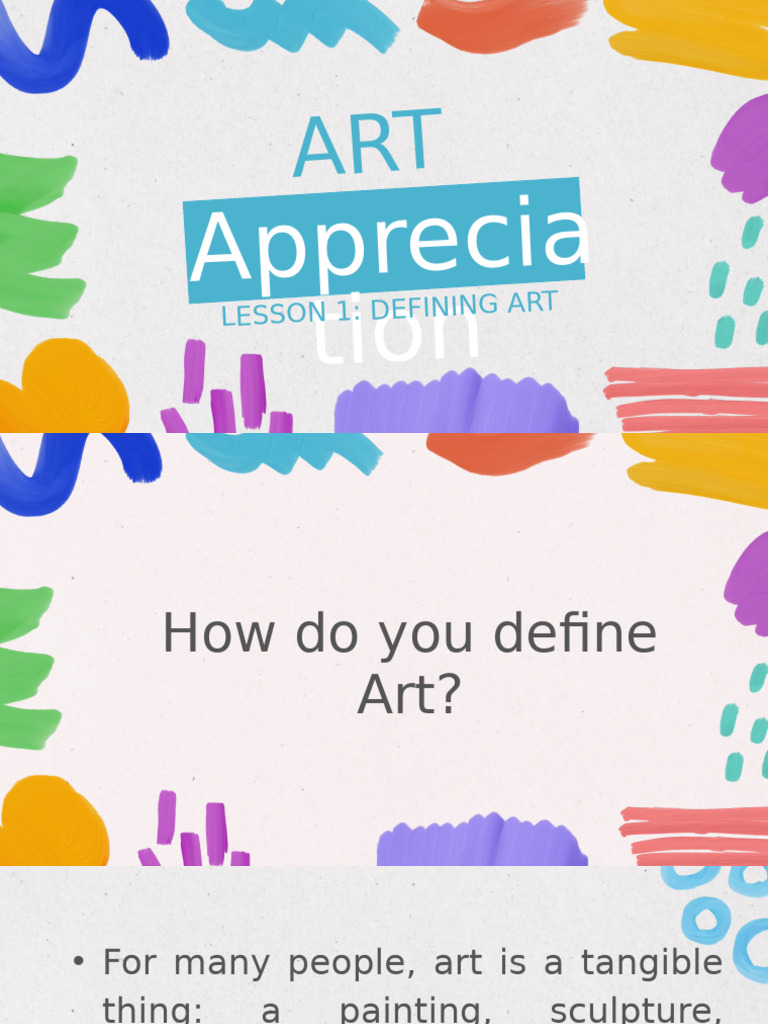 Lesson 1 Defining Art | PDF | The Arts | Aesthetics