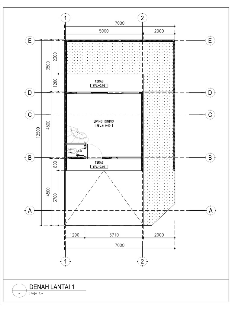 x7 - Denah, Tampak, Potongan | PDF
