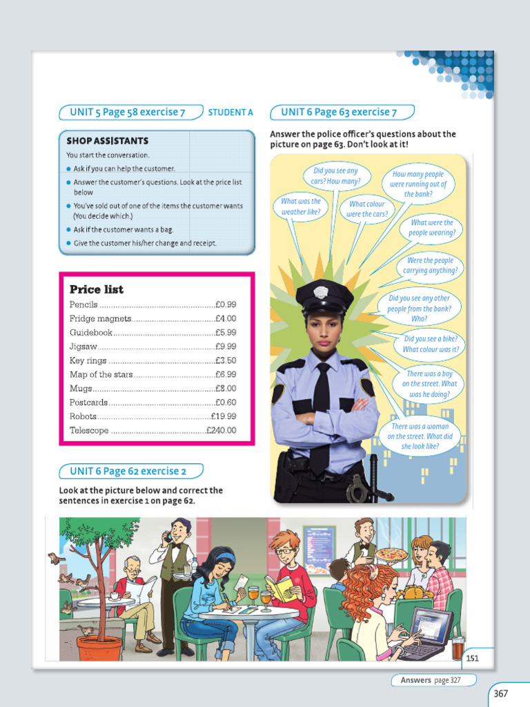 Achievers A2 TB p367-368 | PDF