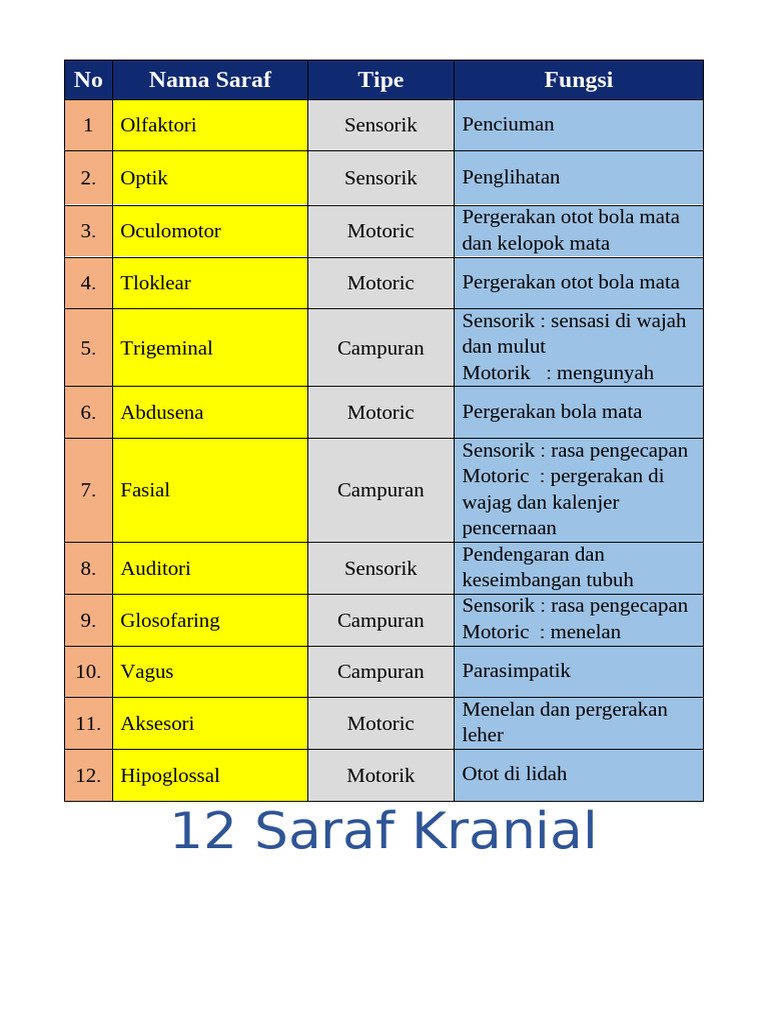 Saraf Kranial | PDF