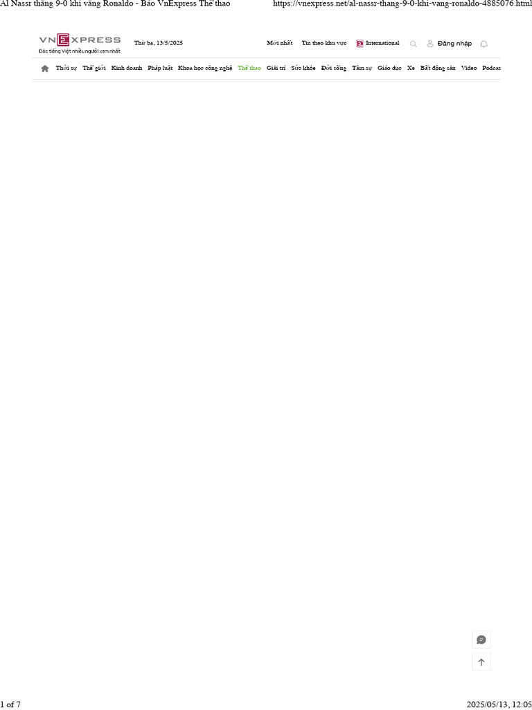 TH Ba, 13/5/2025 M Inh T International Tin Theo Khu V C | PDF