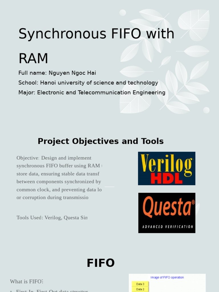 Synchronous FIFO Design Using RAM | PDF | Computer Hardware ...