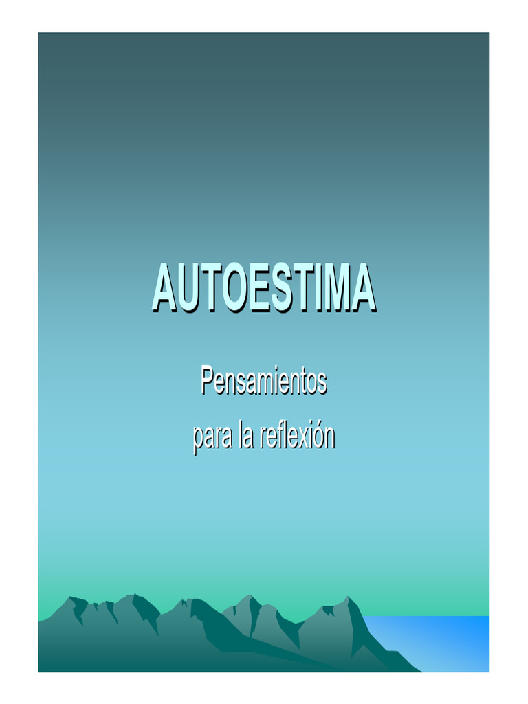 Autoestima. Pensamientos para La Reflexión | PDF
