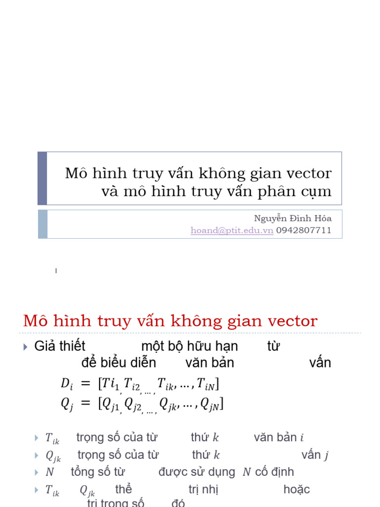 8 - Truy Van Khong Gian Vecto Va Phan Cum | PDF
