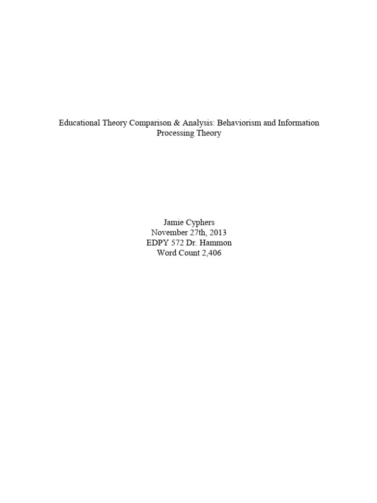 Behaviorism and Information | PDF | Classical Conditioning | Learning