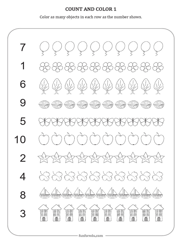 Count and Color 1 - 3 | PDF