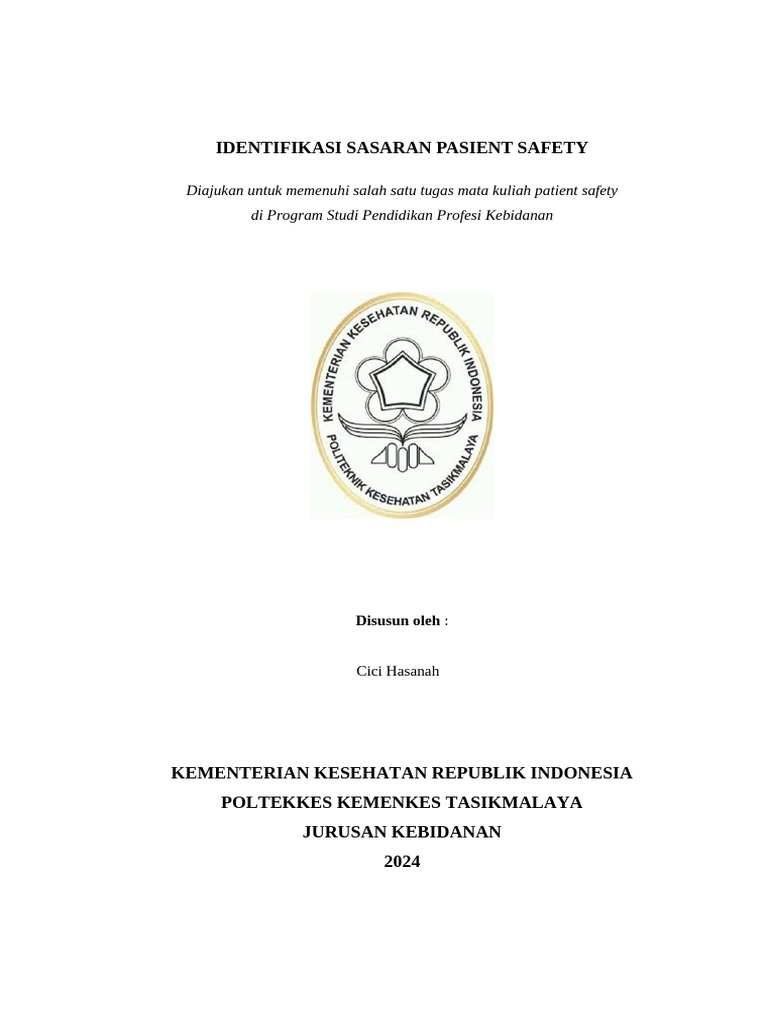 Makalah Patient Safety | PDF