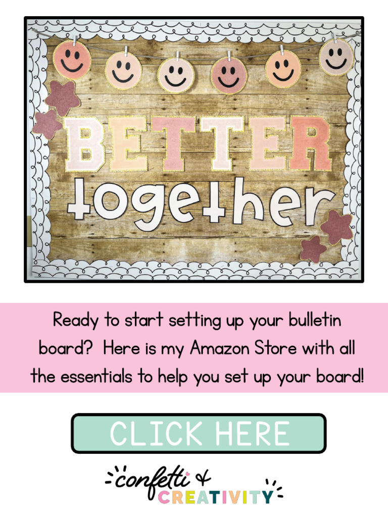 Boho Back To School Bulletin Board | PDF