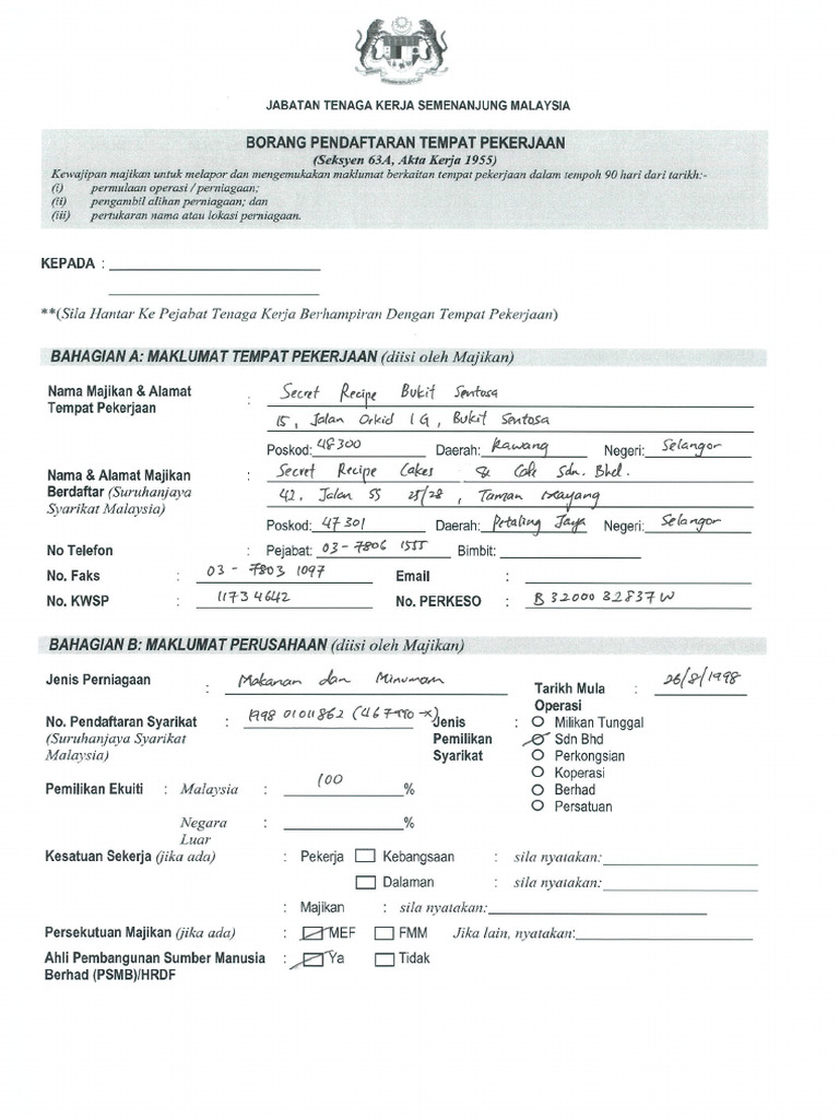 Borang 63 A | PDF