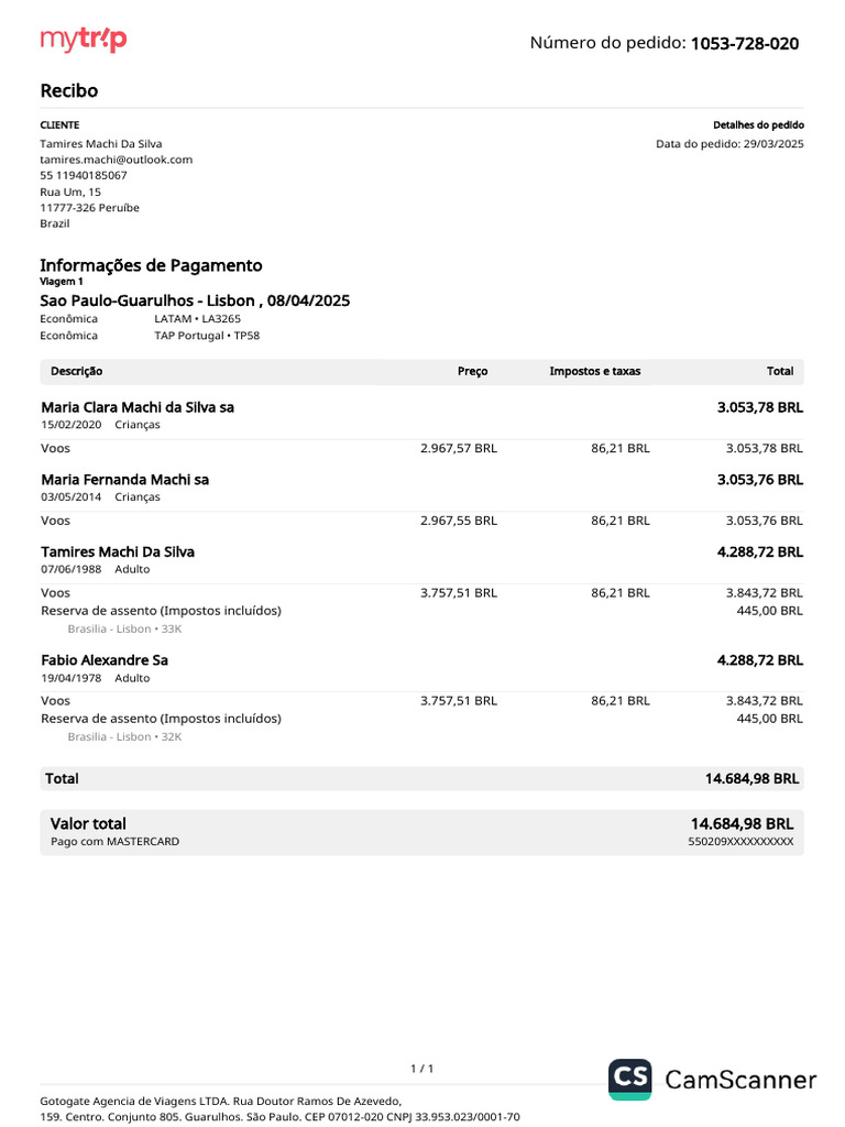 Receipt - 1053 728 020 | PDF