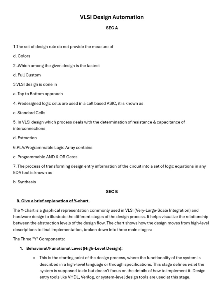 VLSI Design Automation Overview | PDF | Time Complexity | Computational ...