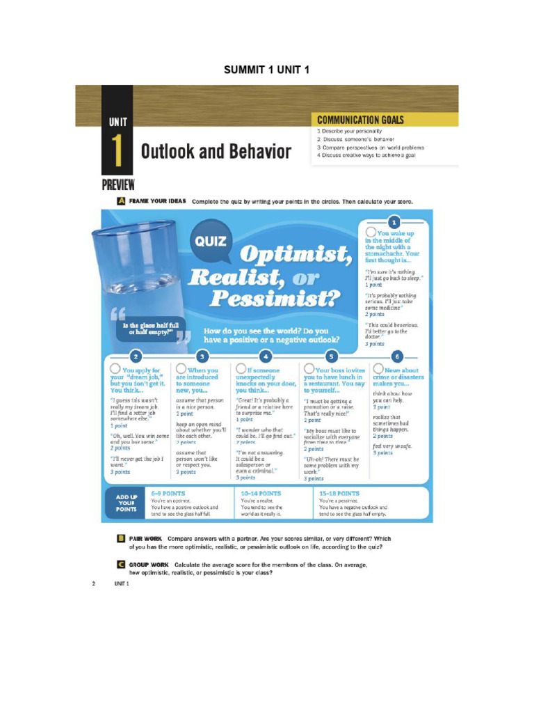 SUMMITtt 1 UNIT 1 | PDF