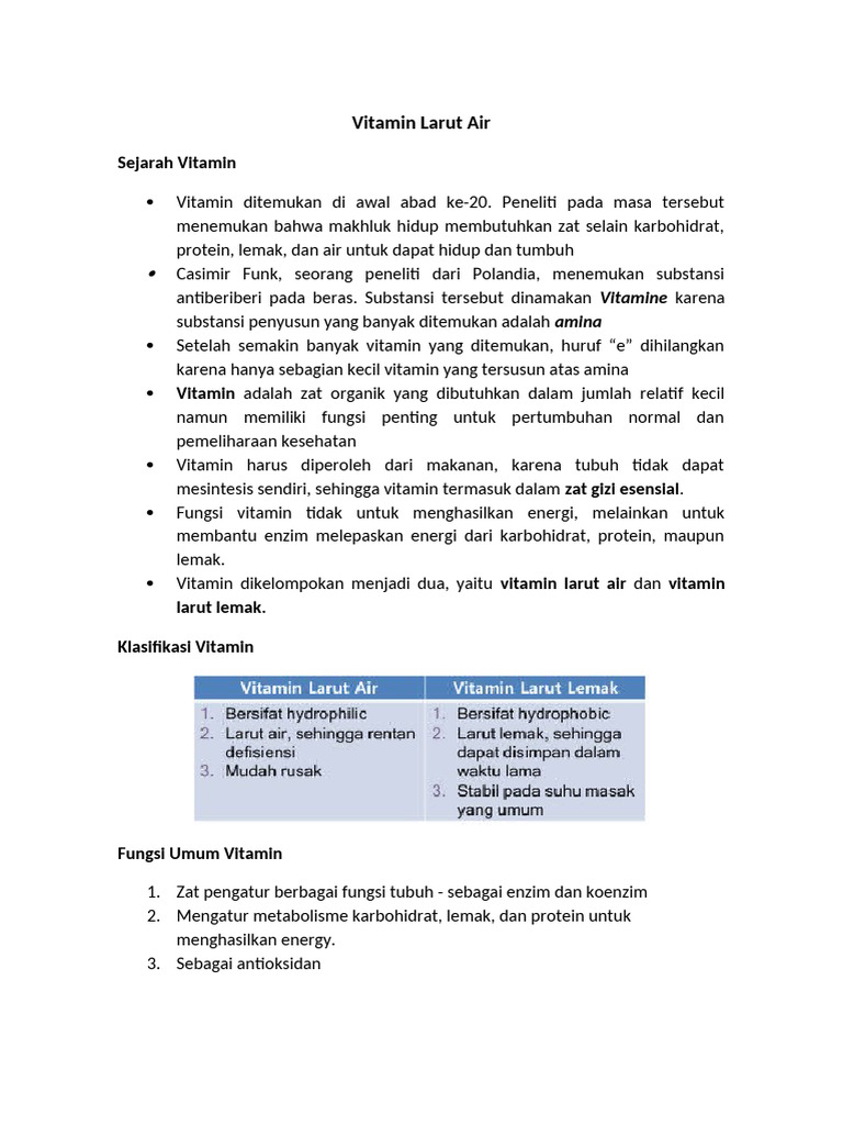 IGD Vitamin Larut Air | PDF