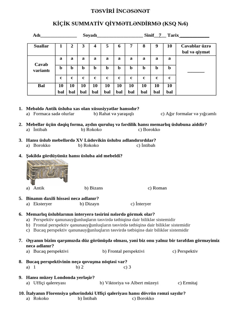 KSQ6 7 Sinif | PDF