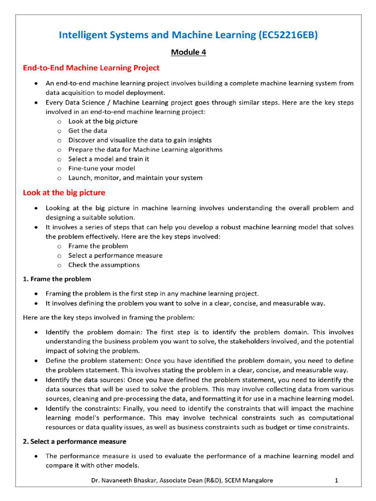 ISML Module 4 Notes | PDF