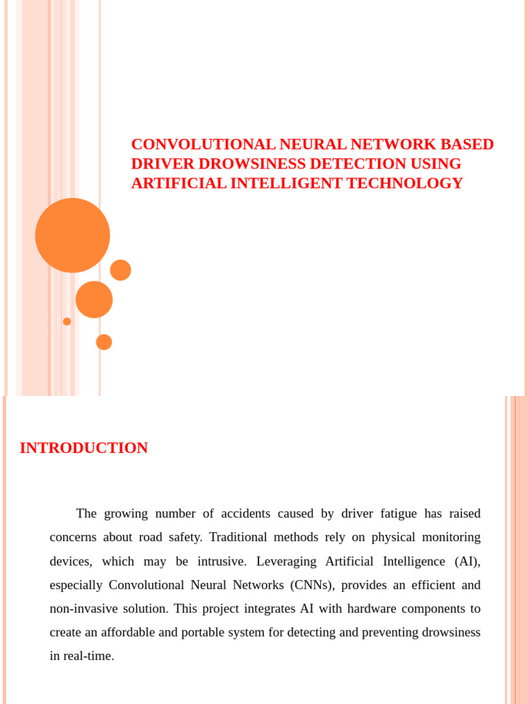 Convolutional Neural Network Based Driver Drowsiness Detection Using Artificial Intelligent ...