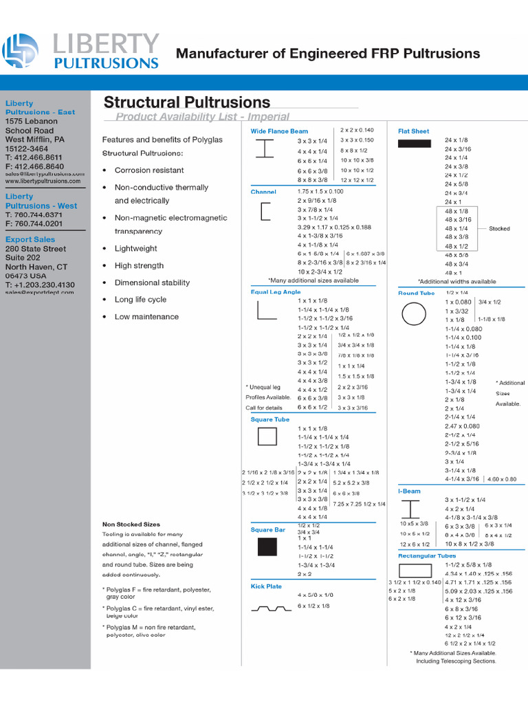 Structural Pultrusion Imperial | PDF