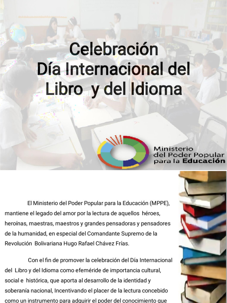 Orientación Día Internacional Del Libro y Del Idioma | PDF | Aprendizaje