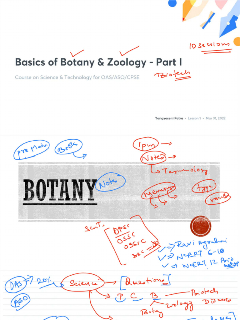 Basics of Botany Zoology - Part I With Anno 1649082606440 | PDF