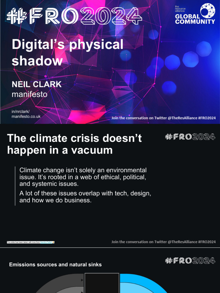 Presentation - Digital's Physical Shadow - Neil Clark | PDF | Climate ...