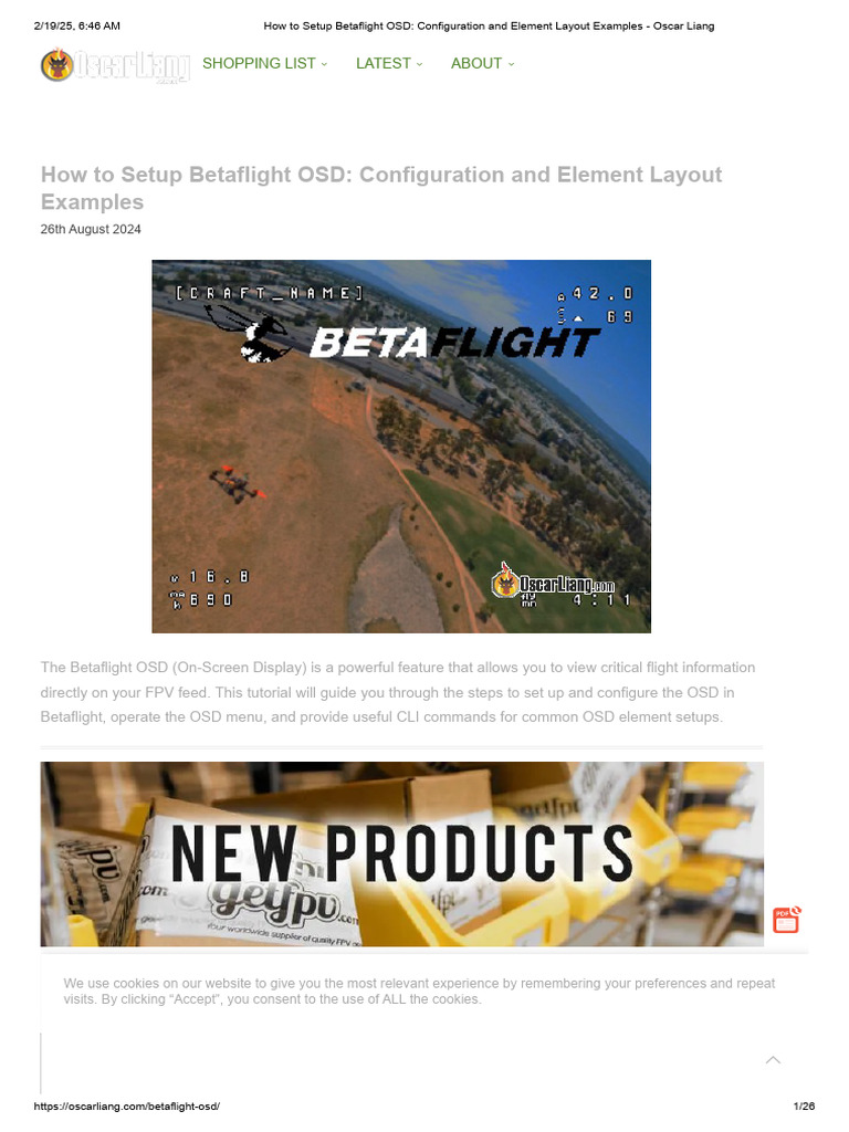 How To Setup Betaflight OSD - Configuration and Element Layout Examples ...
