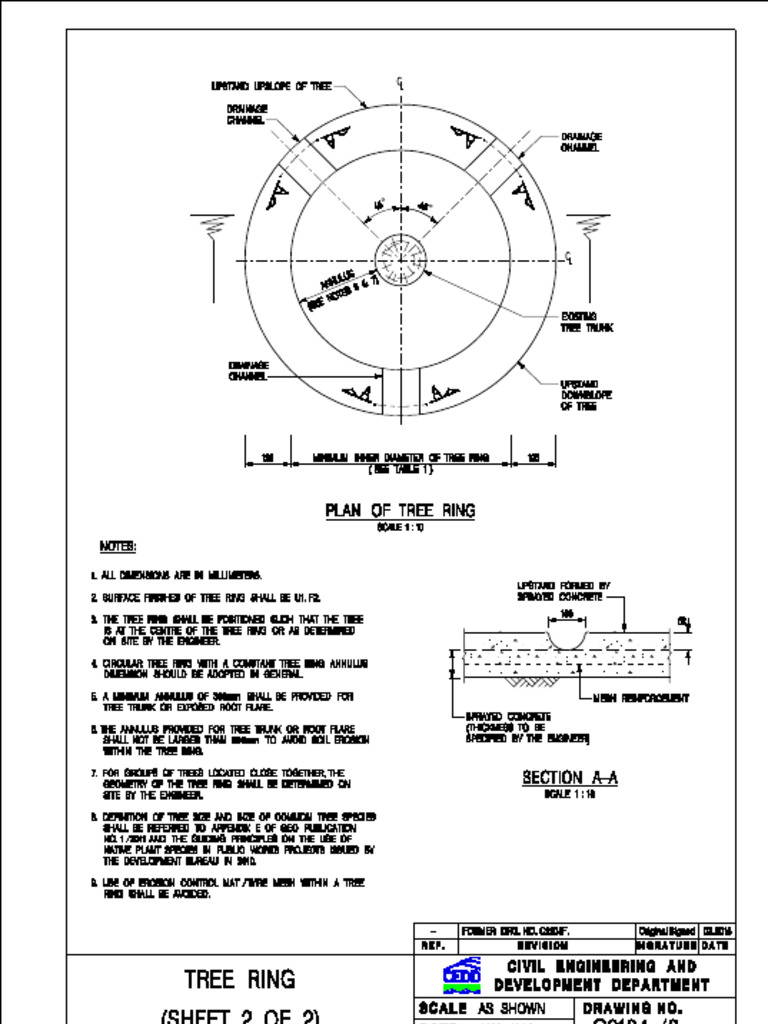 CEDD Standard Drawing No. C2104-2 Tree Ring (Sheet 2 of 2) | PDF | Trees