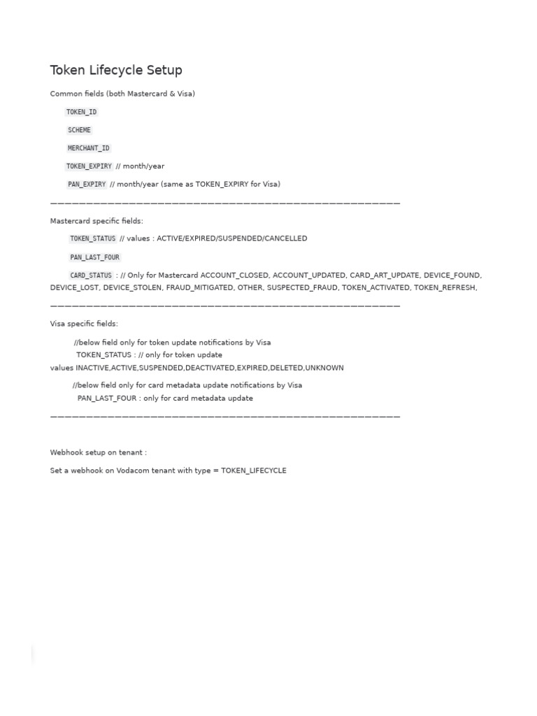 NING-Token Lifecycle Setup-210125-080511 | PDF