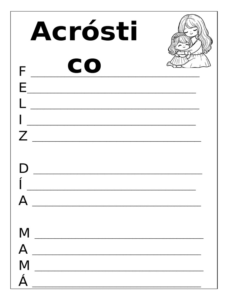 Acróstico para Mamá | PDF