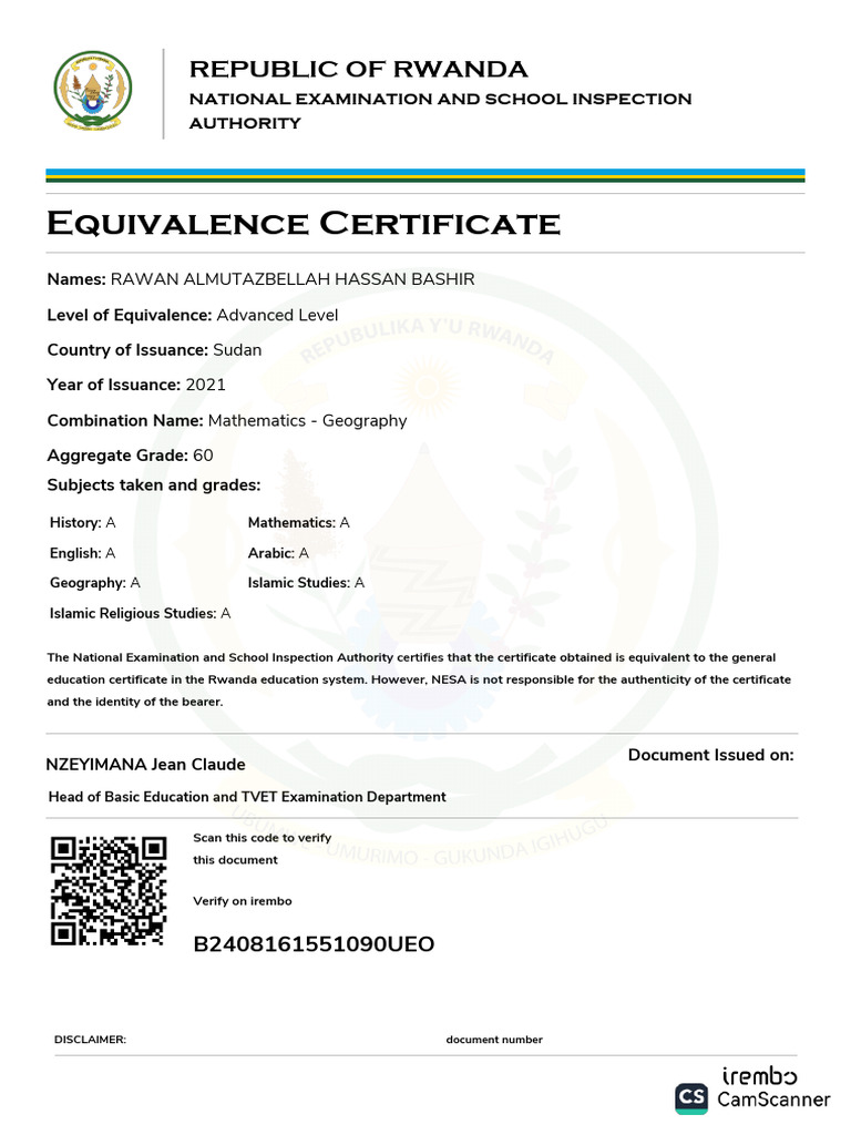 Application For Equating Foreign Qualifications - General Education ...