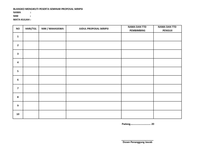 Blangko Seminar | PDF
